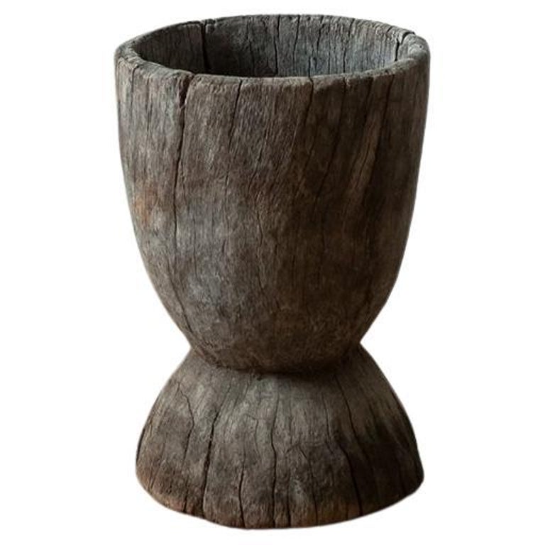African Wood Grinder/Mortar in a Tribal Primitive Style from Cape of ...
