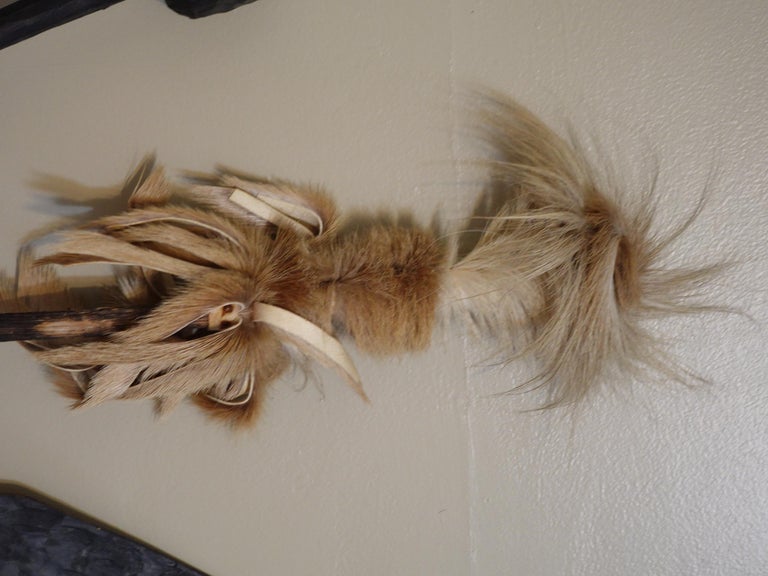 African Zulu Cowhide Shield with Spear and Mallet For Sale at 1stDibs