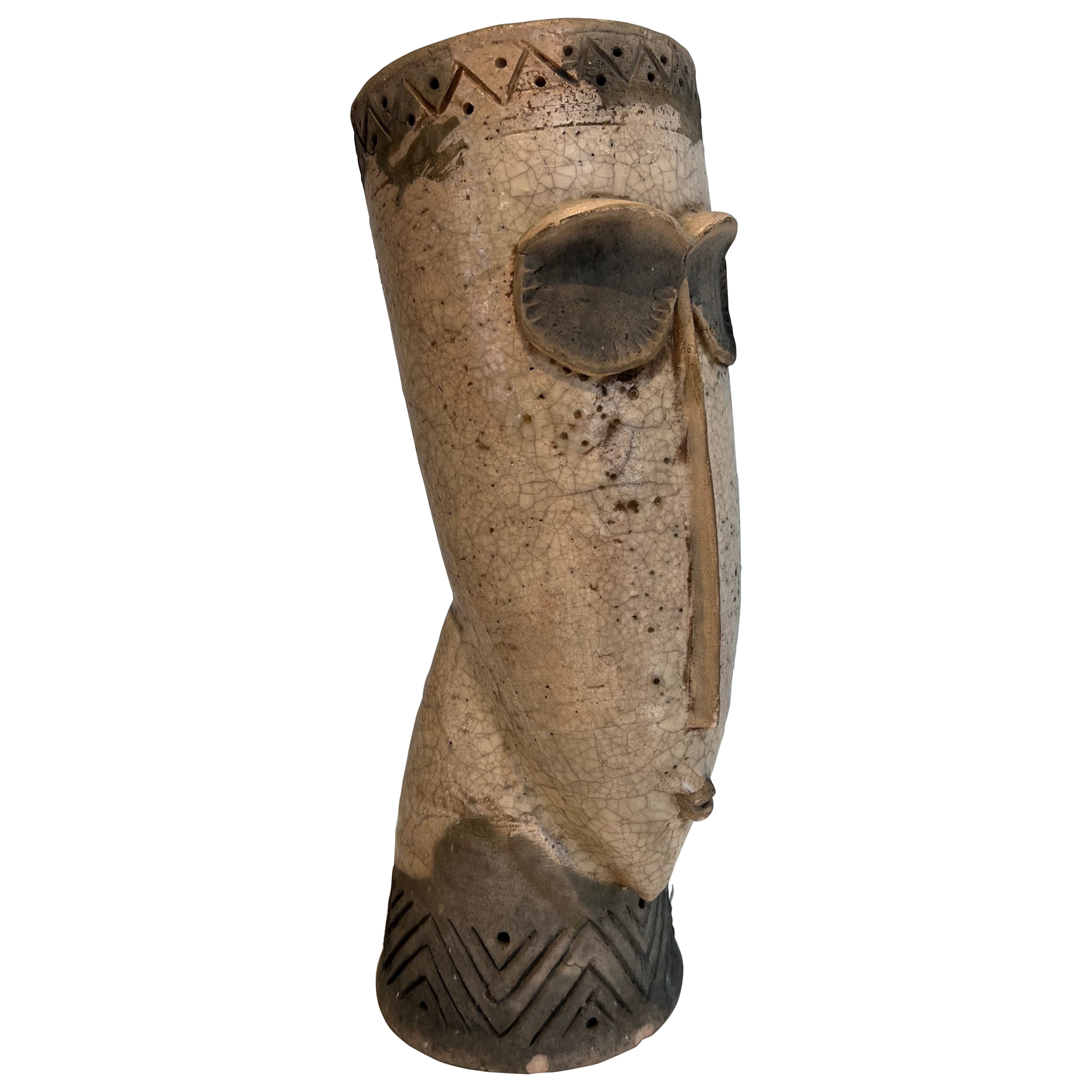 Africanizing ceramic sculpture. Circa 1970 at 1stDibs