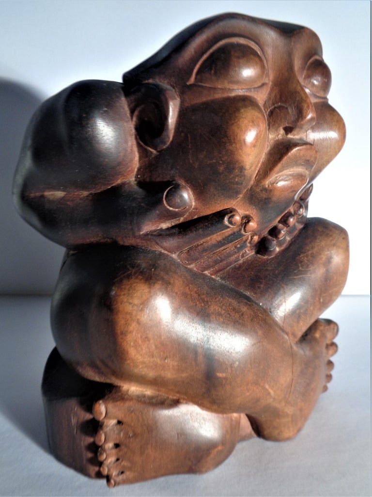 Afro Caribbean Wood Carving Male Ancestral Figure For Sale at 1stDibs ...