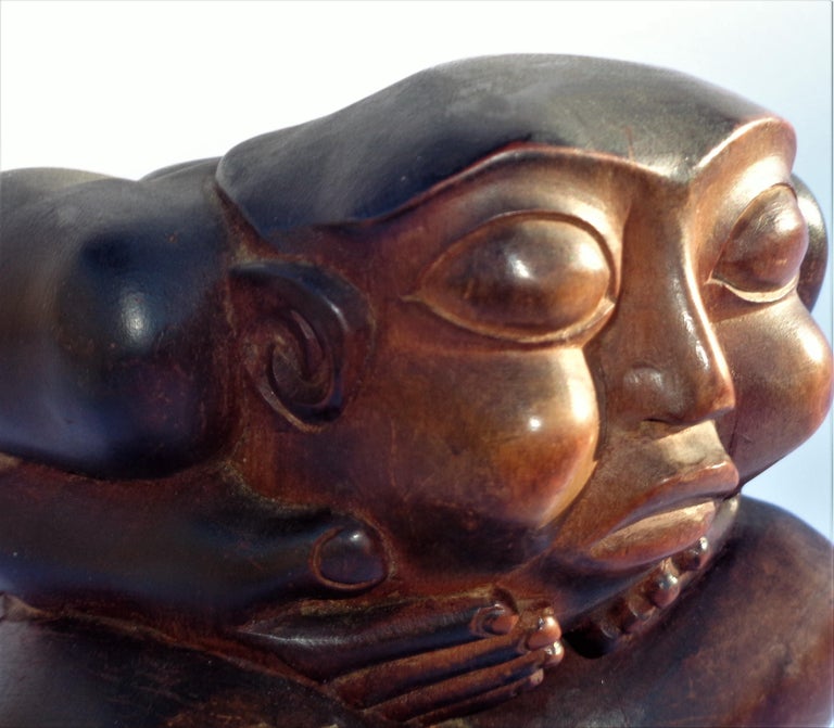 Afro Caribbean Wood Carving Male Ancestral Figure For Sale at 1stDibs ...