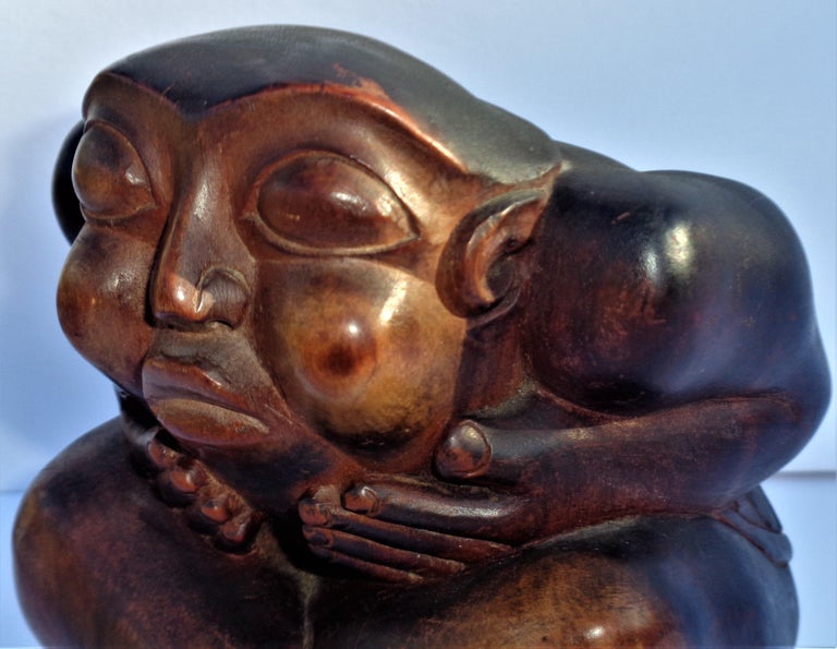 Afro Caribbean Wood Carving Male Ancestral Figure For Sale at 1stDibs ...