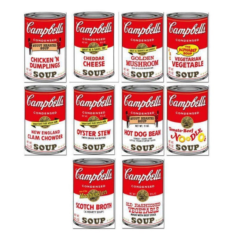 « SOUP CAN SERIES II », PORTFOLIO DE 10 PIÈCES, SERIGRAPH SUNDAY B. MORNING En vente sur 1stDibs