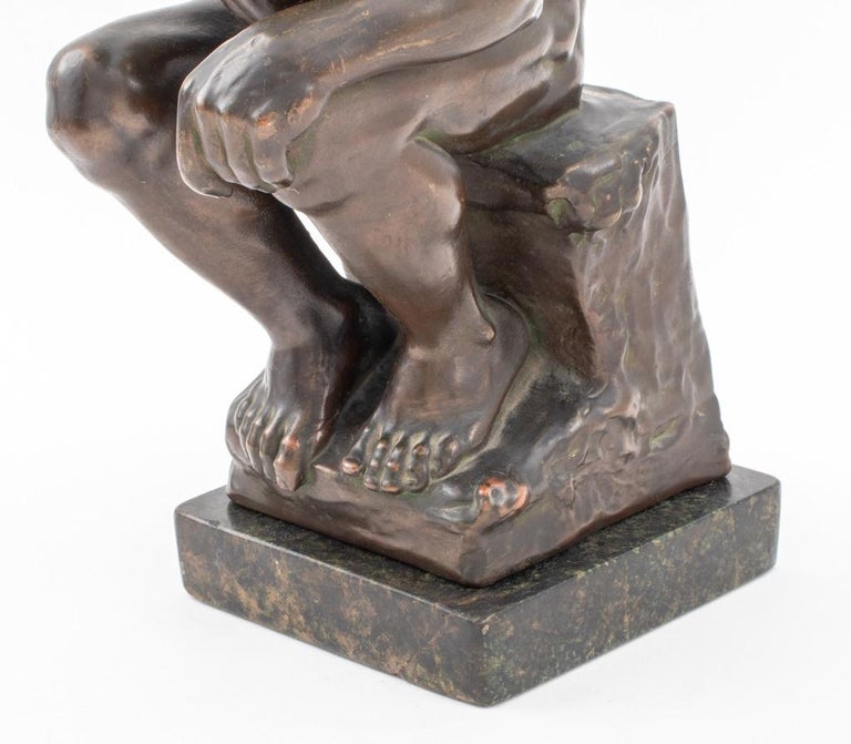 After Auguste Rodin "The Thinker" Bronze Sculpture For Sale at 1stDibs