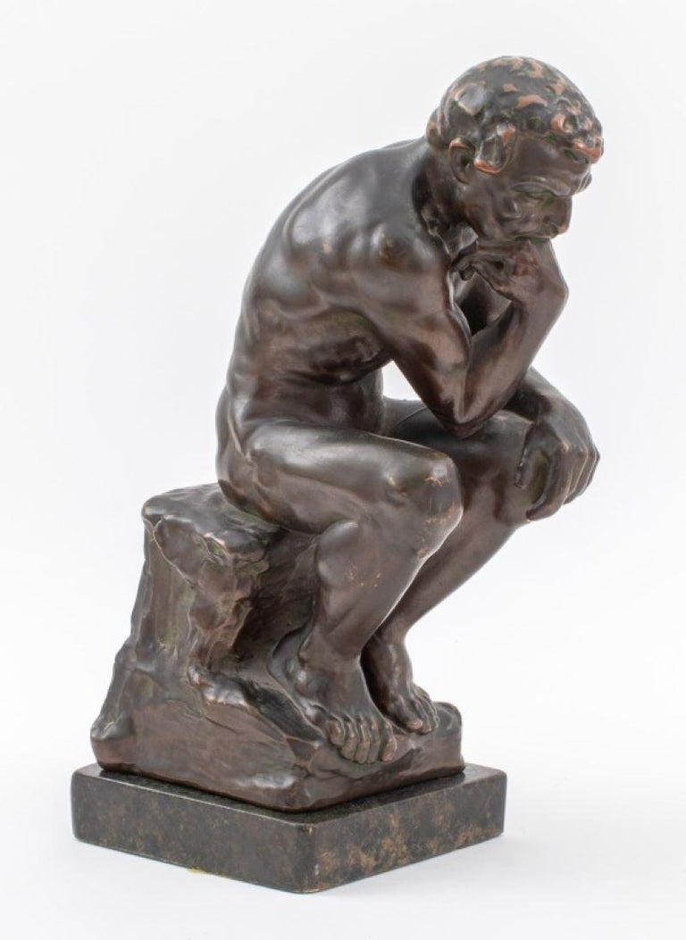 After Auguste Rodin "The Thinker" Bronze Sculpture For Sale at 1stDibs