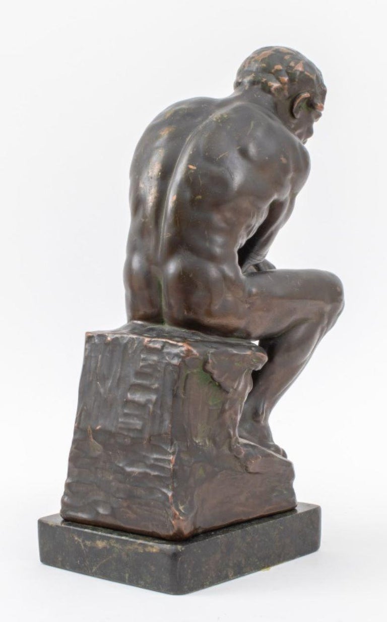 After Auguste Rodin "The Thinker" Bronze Sculpture For Sale at 1stDibs