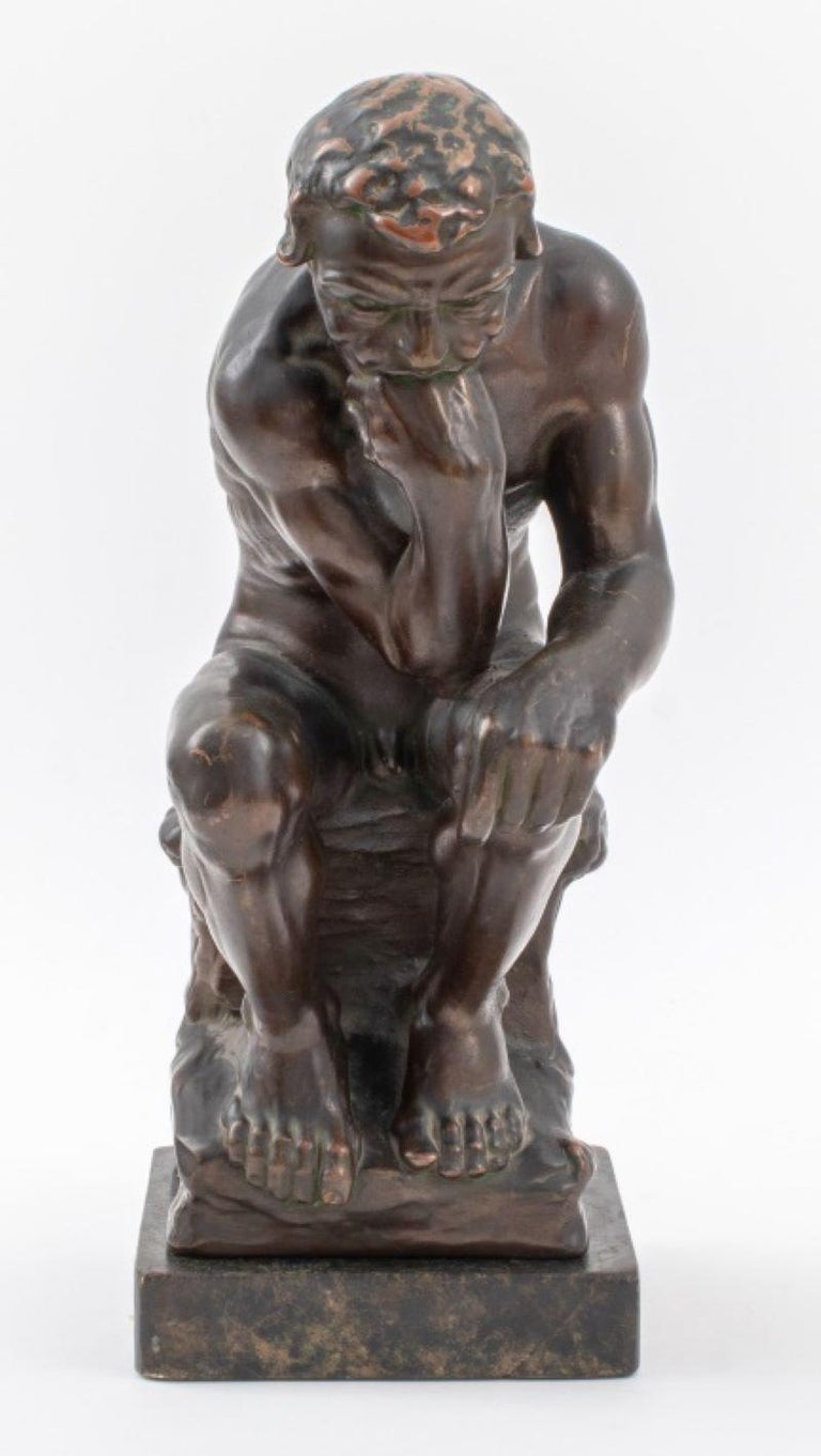 After Auguste Rodin "The Thinker" Bronze Sculpture For Sale at 1stDibs