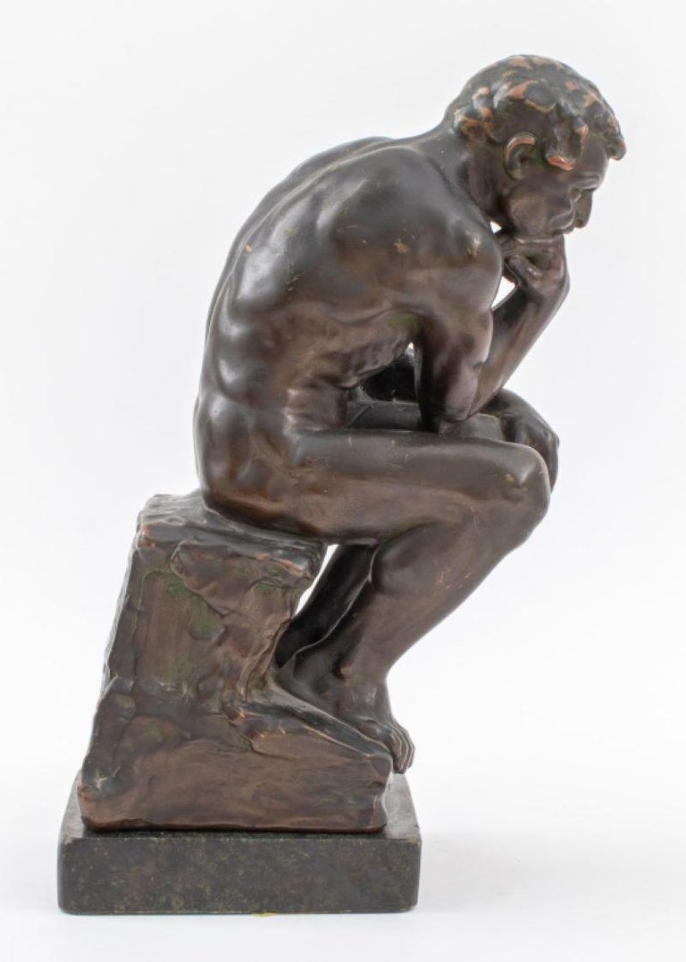 After Auguste Rodin "The Thinker" Bronze Sculpture For Sale at 1stDibs