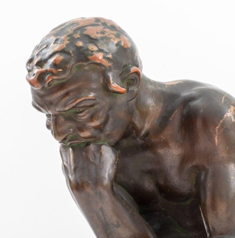 After Auguste Rodin "The Thinker" Bronze Sculpture For Sale at 1stDibs