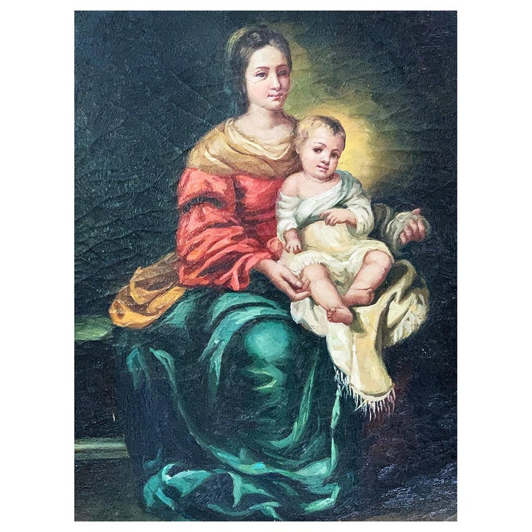 After Bartolomé Esteban Murillo "Virgin and Child" 17th Century Style ...