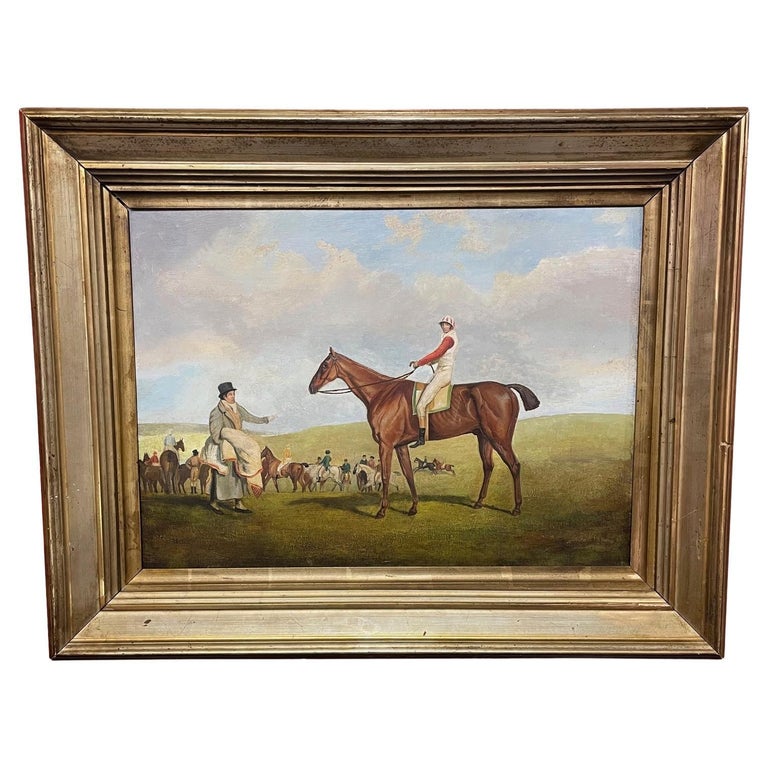 After Benjamin Marshall a 19thc Oil on Canvas of ‘Sam with jockey Sam ...