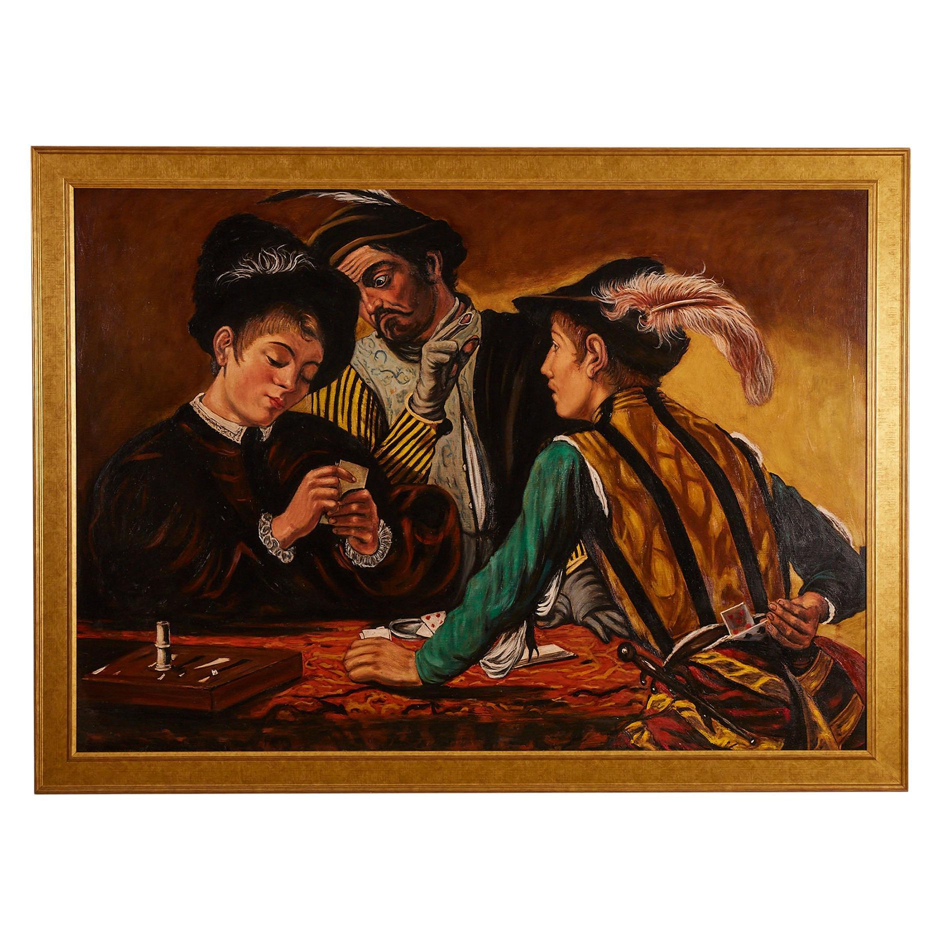 After Caravaggio 'The Cardsharps' - David Henty For Sale at 1stDibs