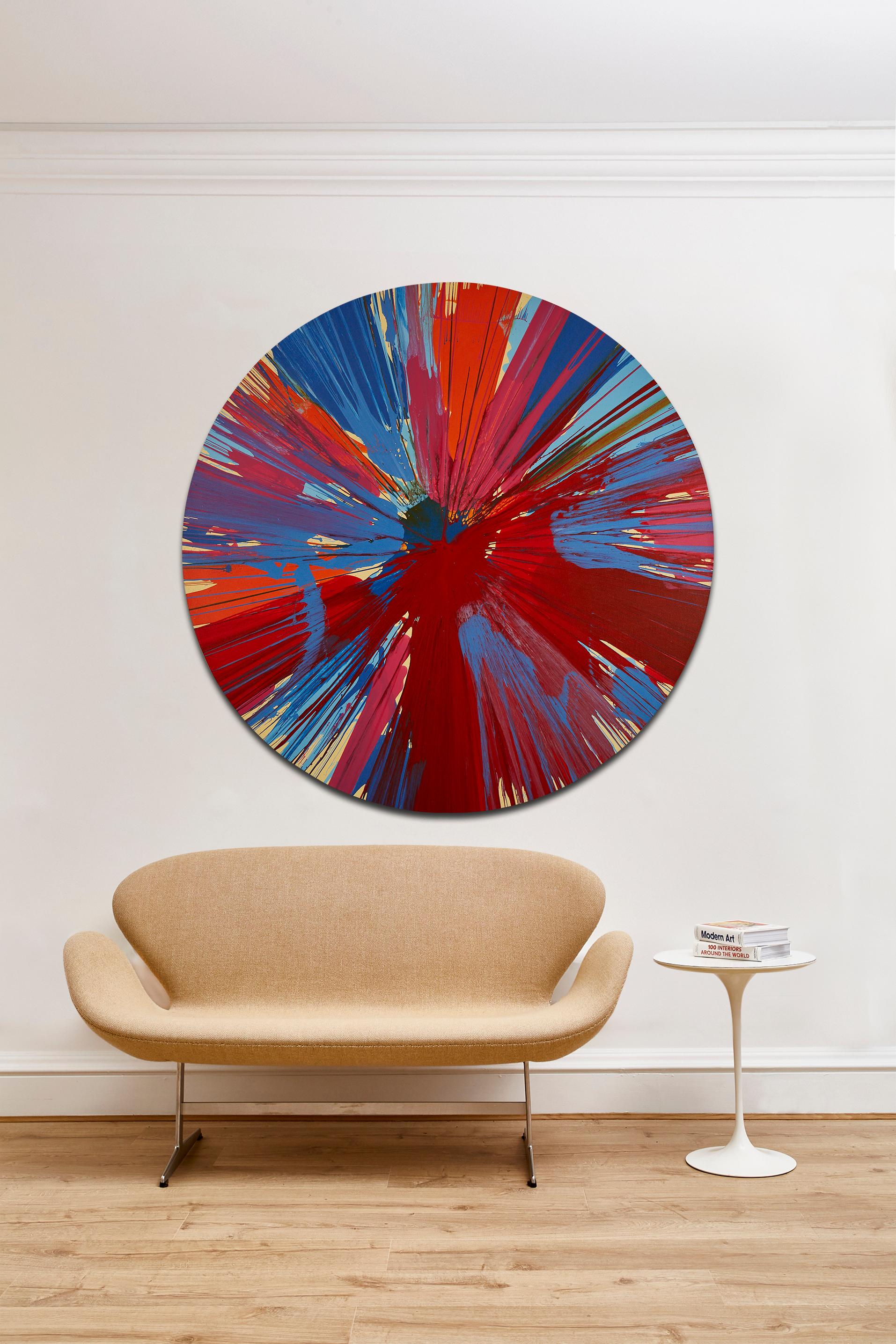 After Damien Hirst - Large 5 foot spin painting by David Henty For Sale ...