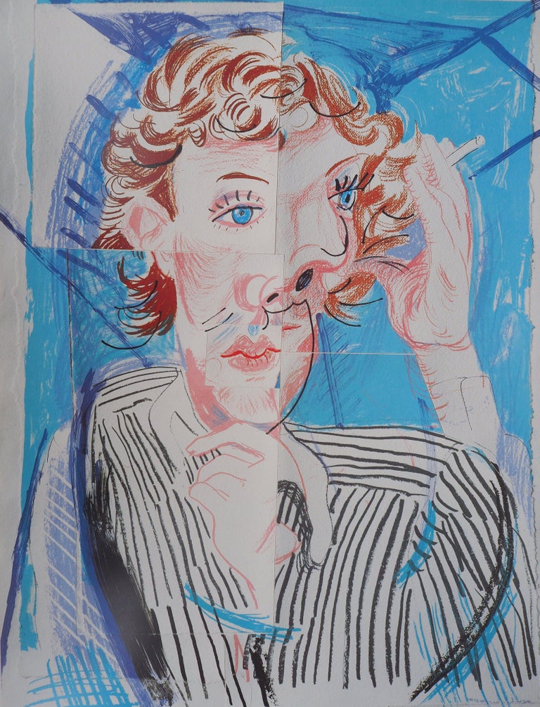 (after) David Hockney - Cubist Portrait : Vogue - Original Vintage ...