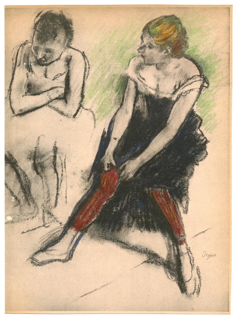 (after) Edgar Degas - "Danseuse aux bas rouges" pochoir For Sale at 1stDibs