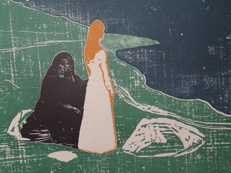 (After) Edvard Munch - Old and Young Woman - Lithograph Poster - Los ...