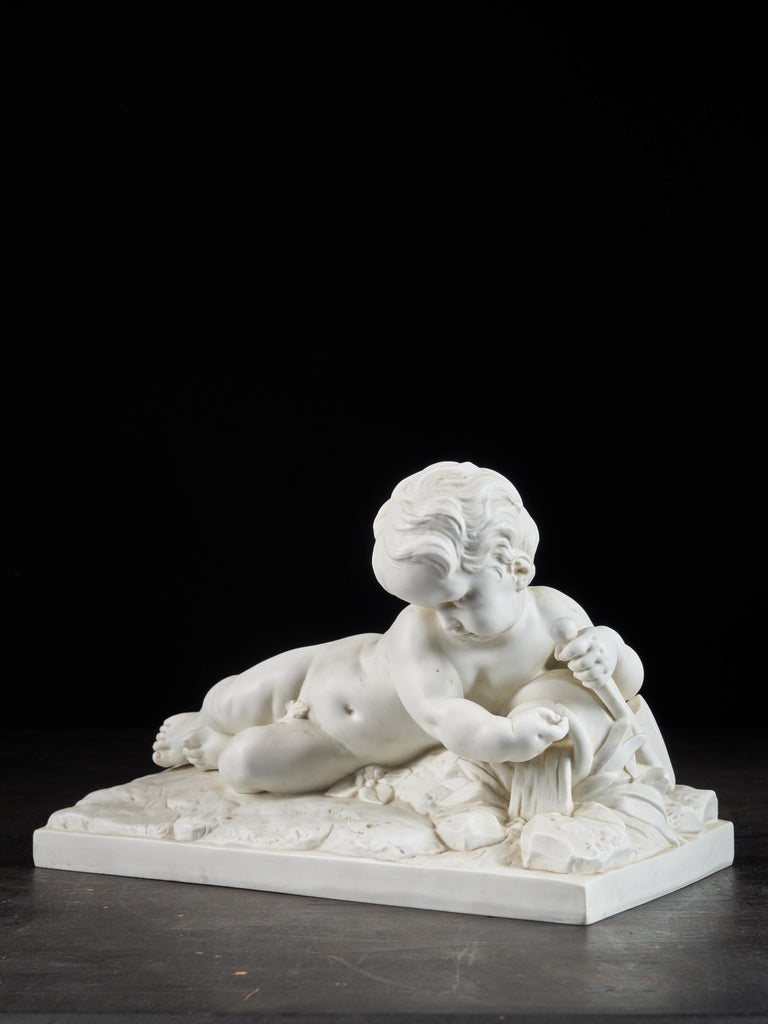 After François Duquesnoy, Biscuit Sculpture of an Angel, Signed at 1stDibs
