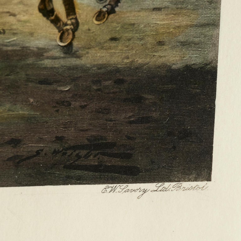 D'après les eaux-fortes de polo colorées à la main de George Wright, E ...