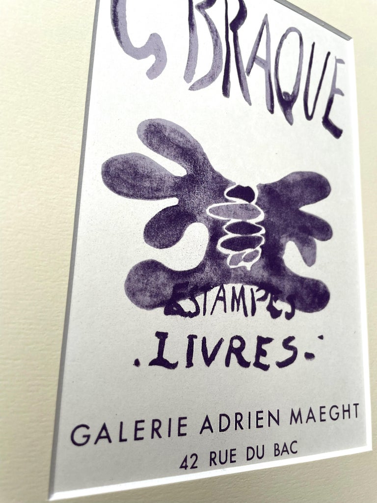 Abstract Art Exhibition Poster by Georges Braques, Modersist Lithograph ...