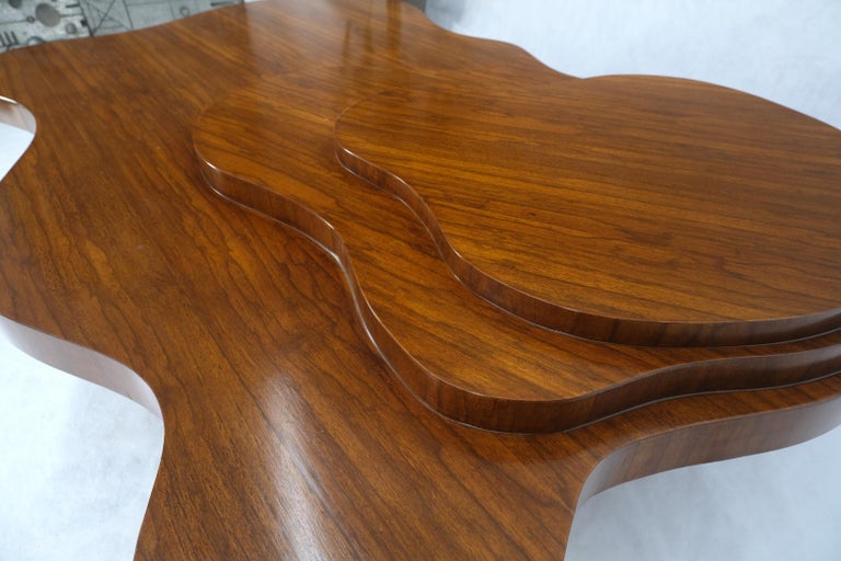 Organic Ameba Shape Molded Plywood Multi Layer Mesa Coffee Table For ...