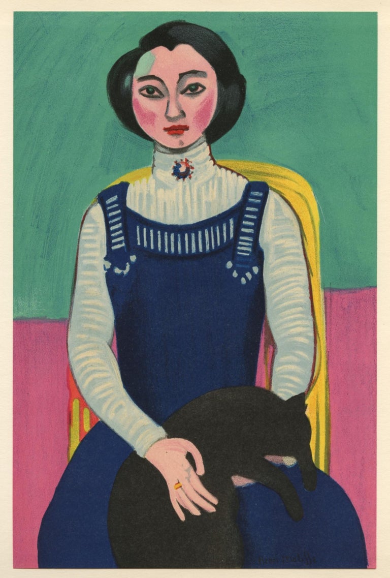 (after) Henri Matisse - "Girl with Cat" lithograph For Sale at 1stDibs