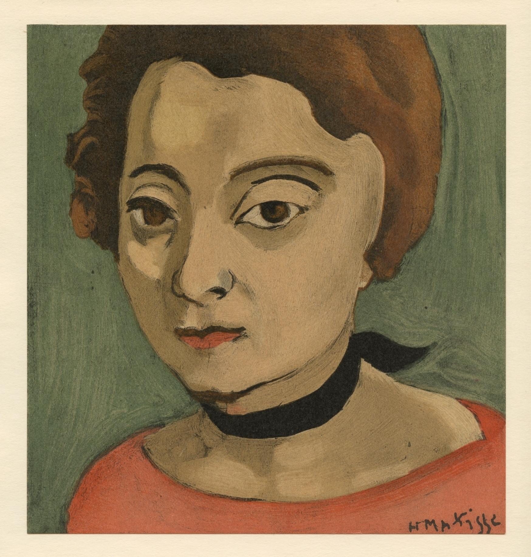 (after) Henri Matisse - "Marguerite Matisse - Head with Black Velvet ...