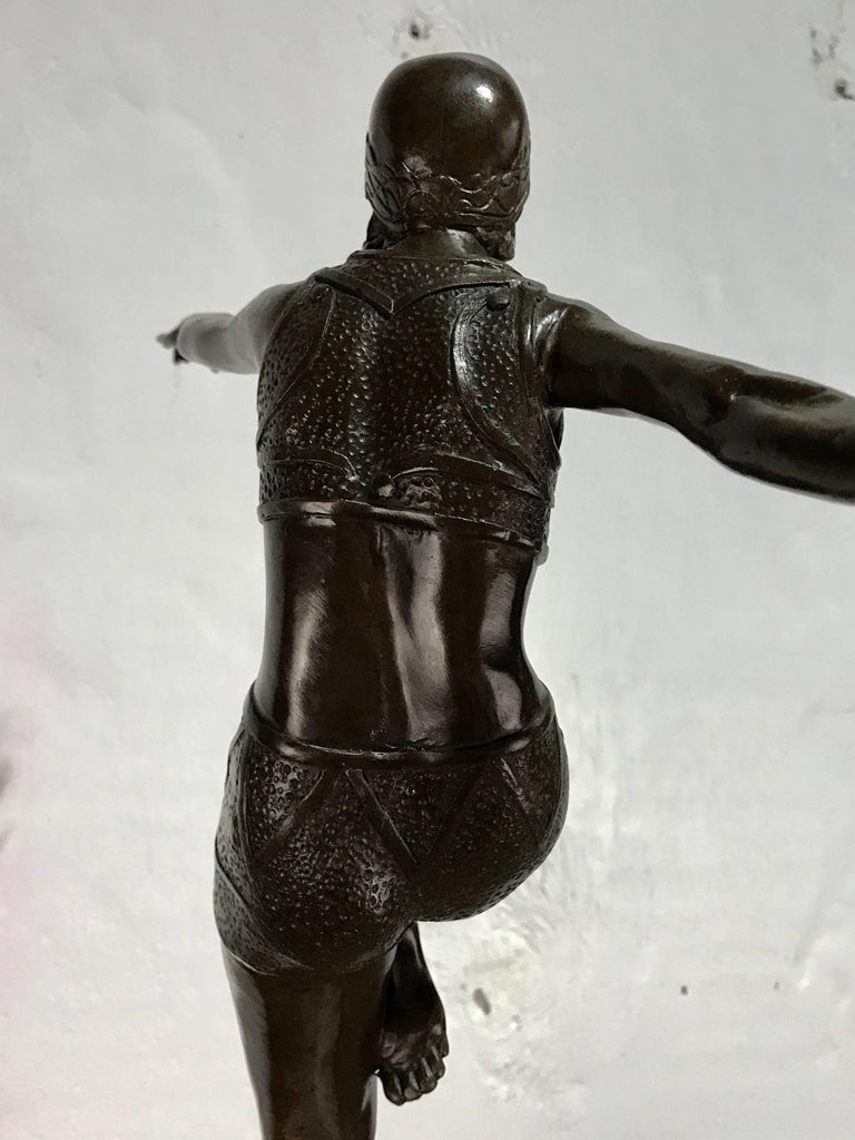 After J. Phillips Art Deco Bronze Flapper Sculpture at 1stDibs