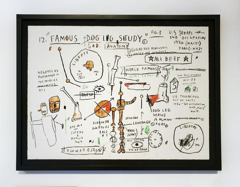 after Jean-Michel Basquiat - Dog Leg Study For Sale at 1stDibs