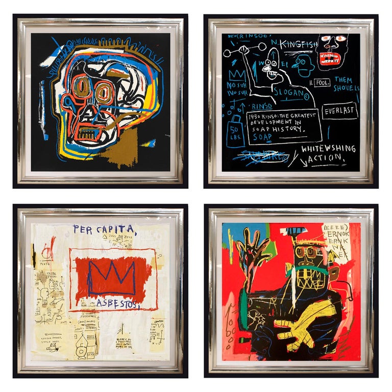 (After) Jean-Michel Basquiat, Rare Collectors Set of 4 Screen Prints ...