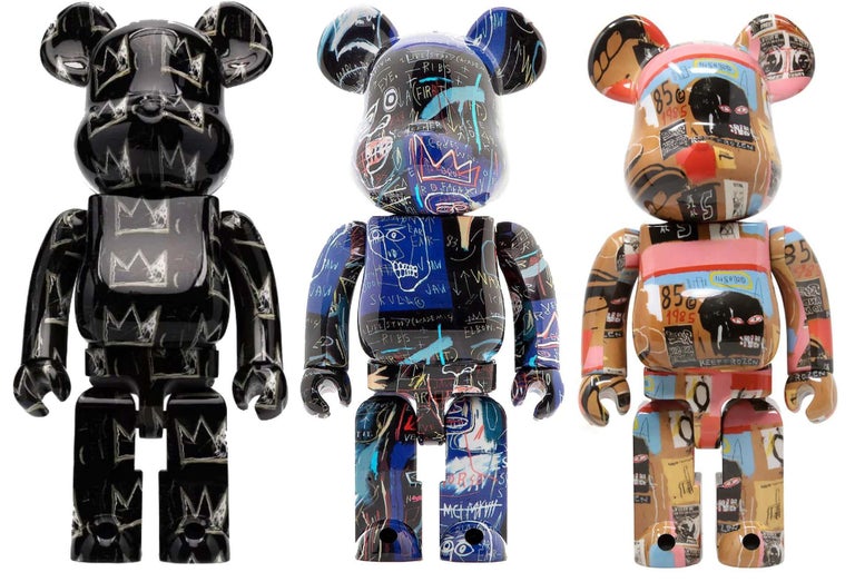 after Jean-Michel Basquiat - Basquiat Bearbrick 1000%: set of 3 works ...