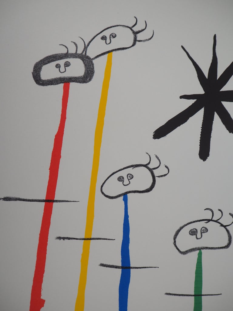 (after) Joan Miró - Family with a Star - Lithograph at 1stDibs