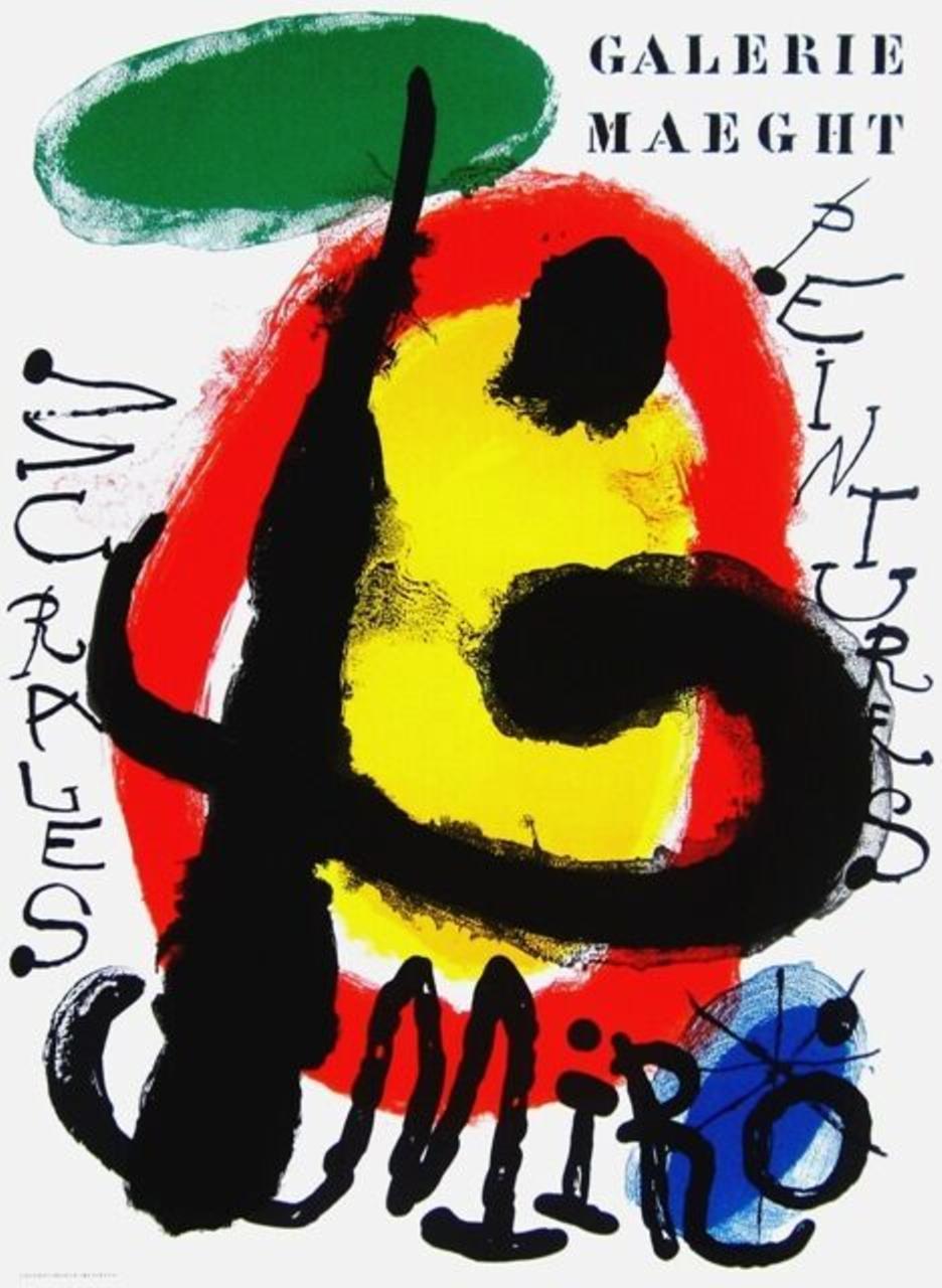 (after) Joan Miró - Vintage Mirò Exhibition Poster Galerie Maeght ...