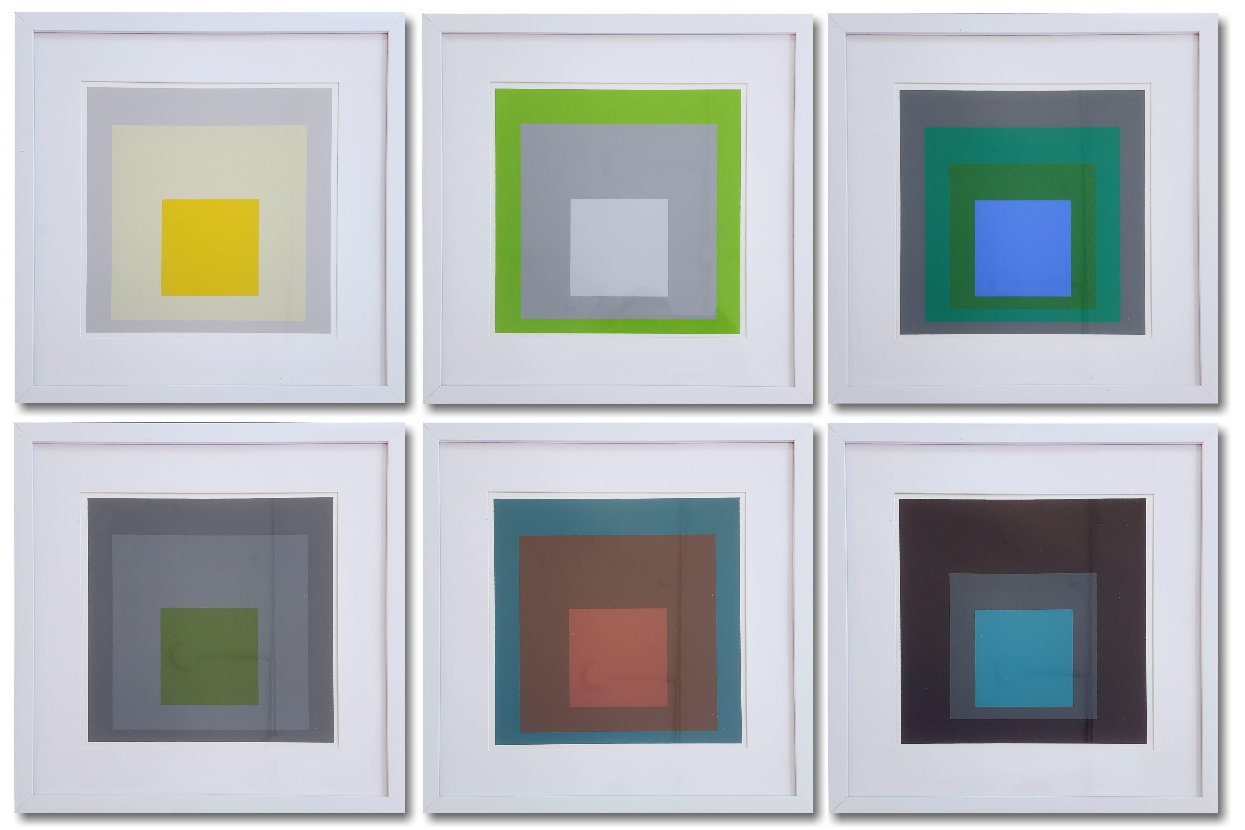 (after) Josef Albers - Homenaje a la Plaza: Conjunto de seis (6 ...