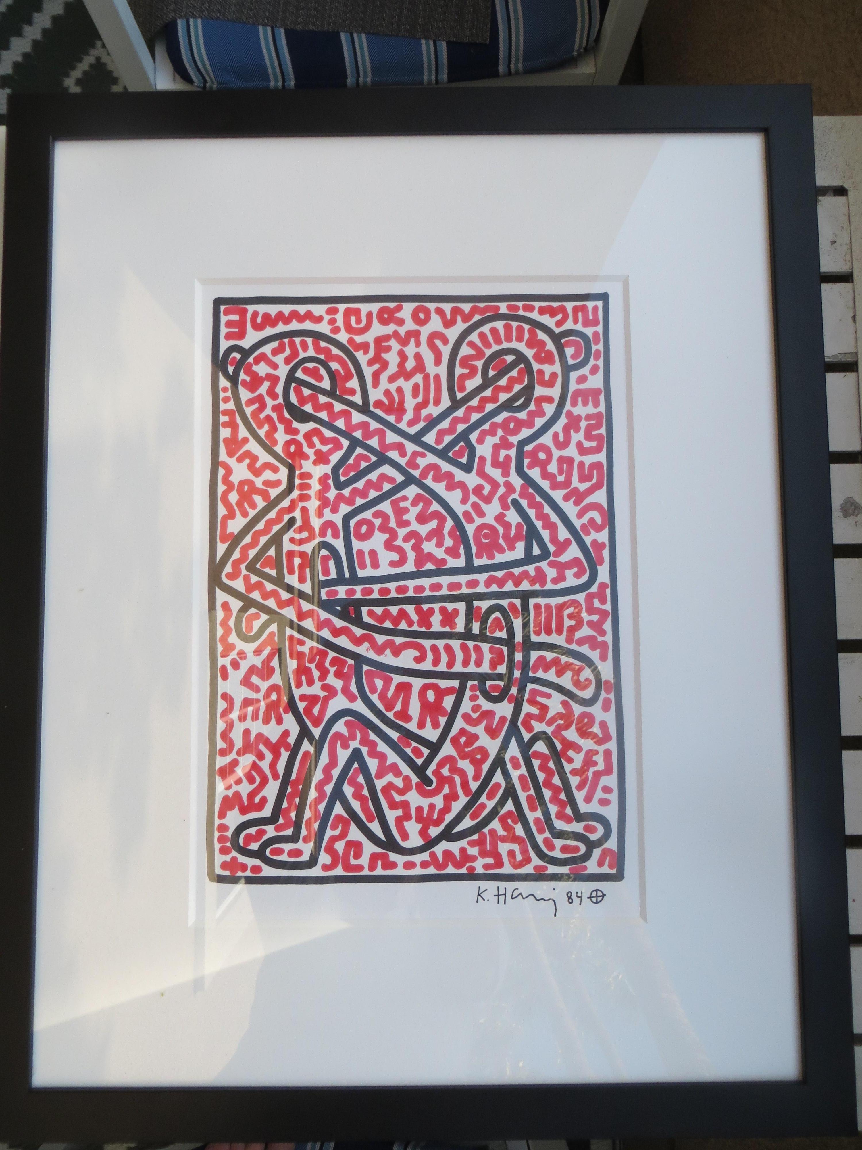 Untitled 1984 Ink Drawing Signed Keith Haring For Sale at 1stDibs