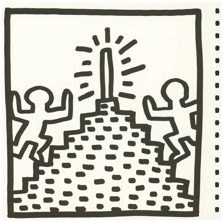 (after) Keith Haring - Keith Haring lithographic sheets 1982 (set of 4 ...