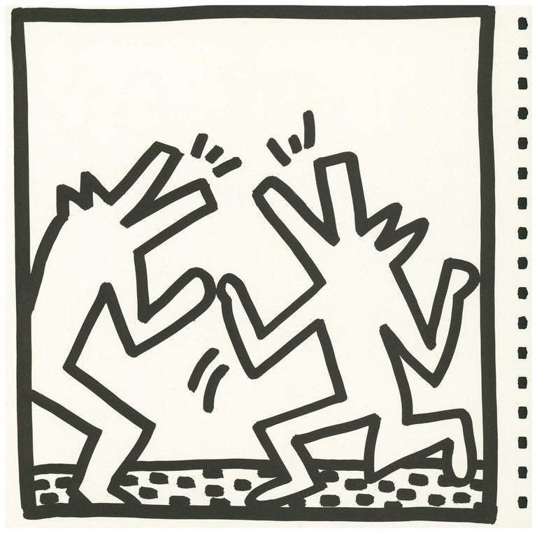 (after) Keith Haring - Keith Haring lithographic sheets 1982 (set of 4 ...