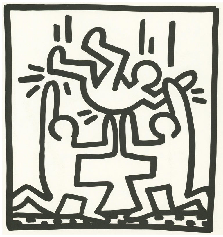 (after) Keith Haring - Keith Haring (untitled) Flying Dogs lithograph ...