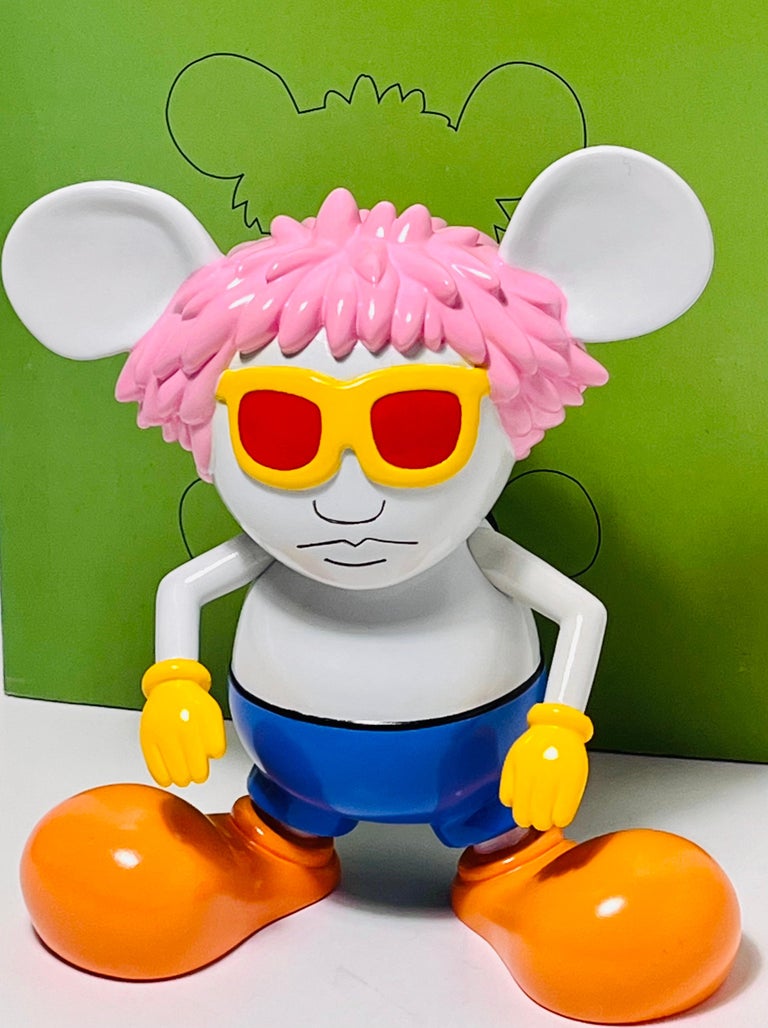 (after) Keith Haring - Keith Haring Andy Mouse art toy For Sale at 1stDibs