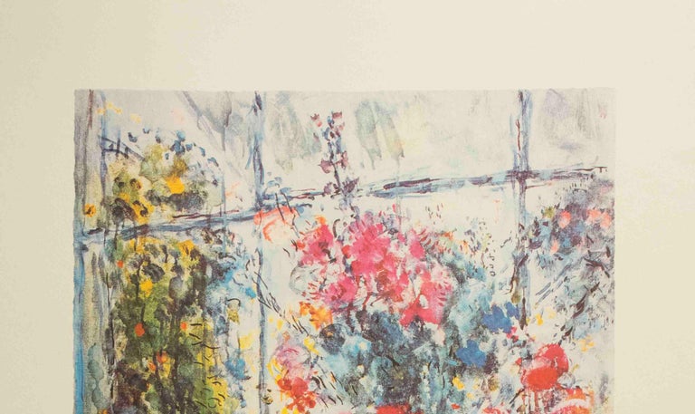 (after) Marc Chagall - Bouquet with Open Window at 1stDibs