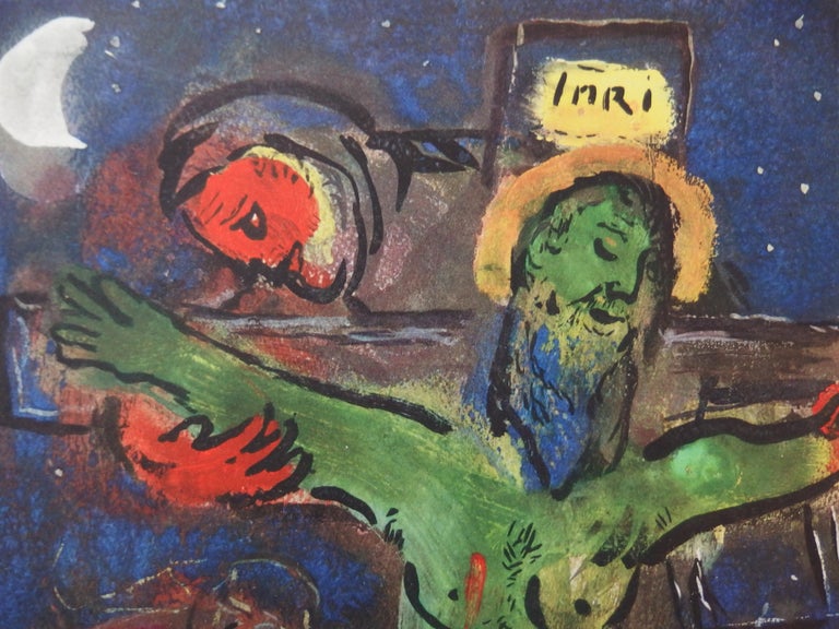 (after) Marc Chagall - Crucifixion in Green - Lithograph, 1961 at 1stDibs
