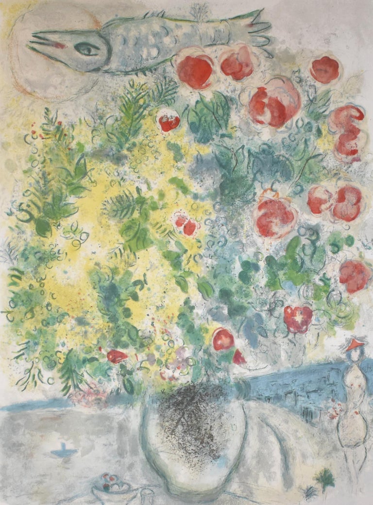 (after) Marc Chagall - Roses et Mimosas, from Nice and the Cote d'Azur ...