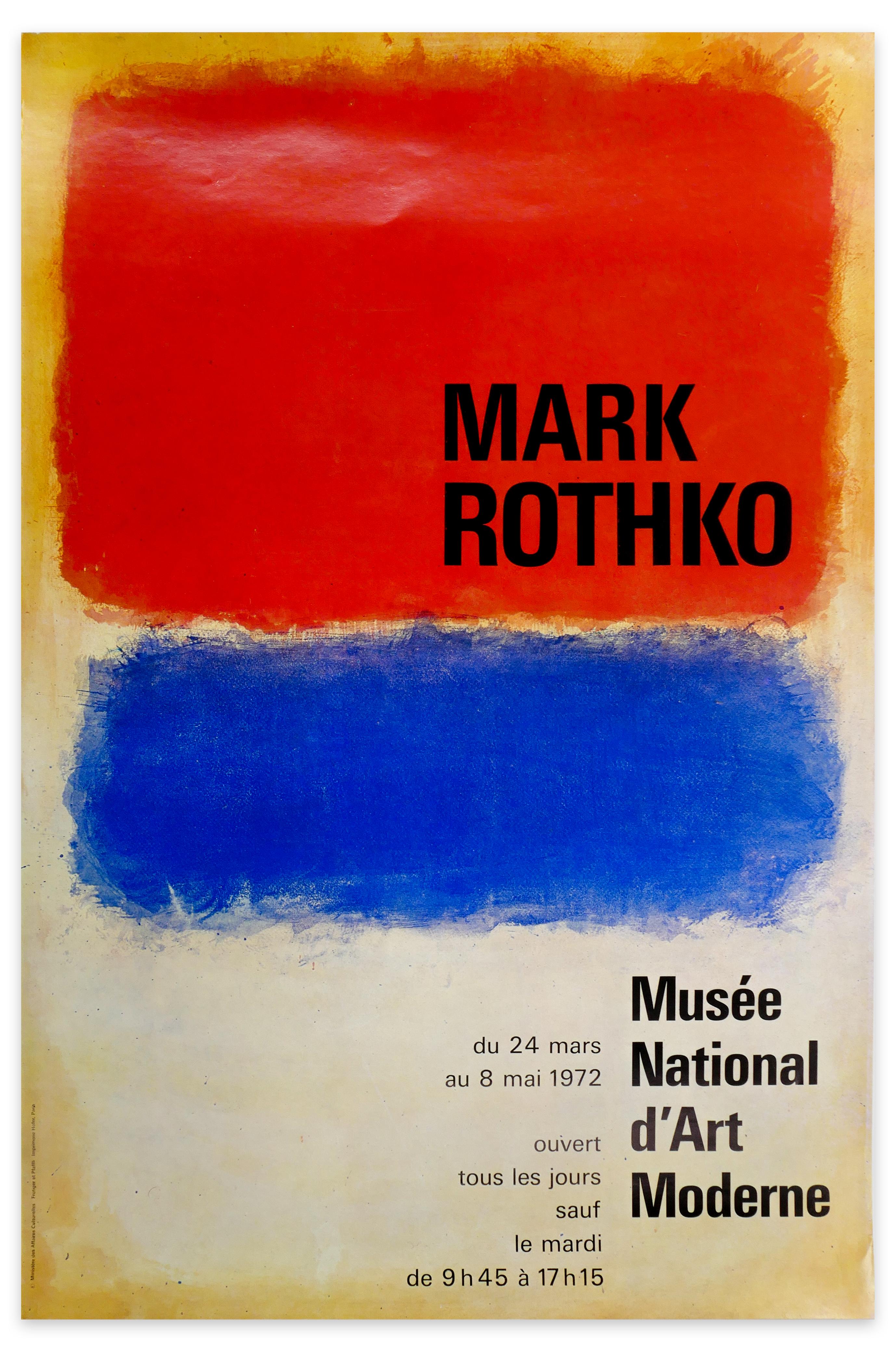 (after) Mark Rothko - Mark Rothko Exhibition Poster - Musée national d ...