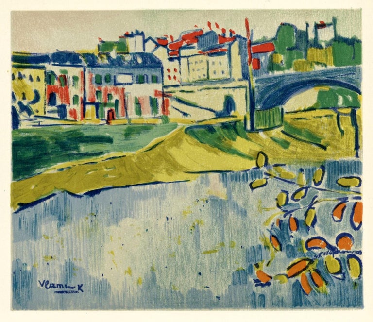 (after) Maurice de Vlaminck - "The Bridge at Chatou" lithograph For ...