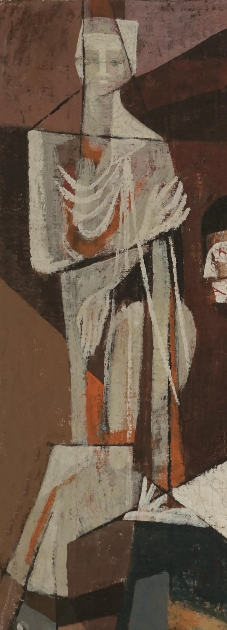 Mid Century Cubist Figurative After Pablo Picasso -- Pierrot Clown and ...