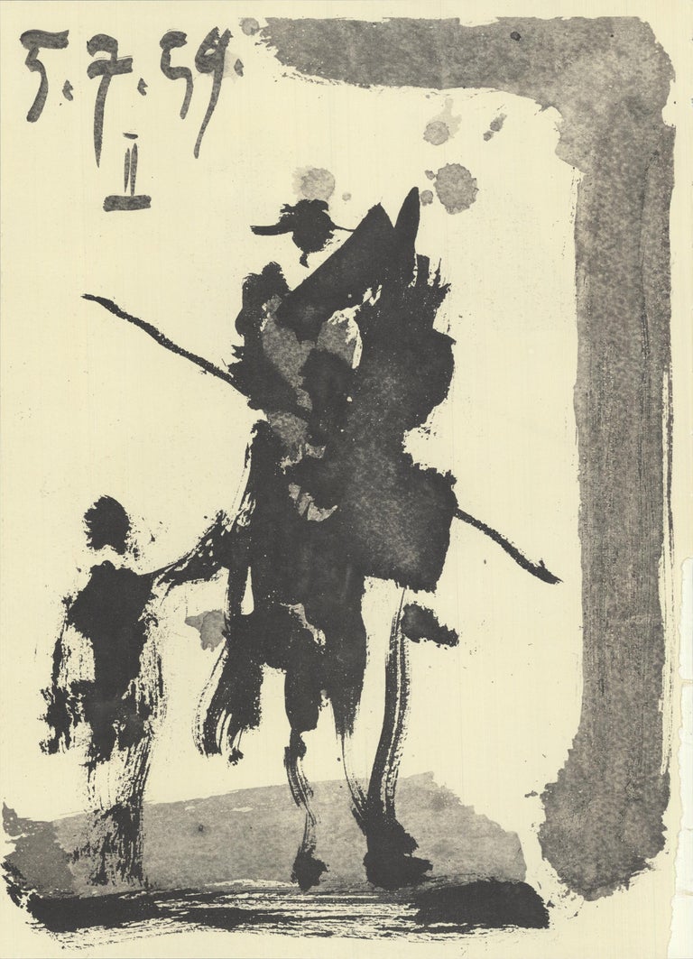 1959 Pablo Picasso 'Bullfighter on Horse (II)' Lithograph at 1stDibs