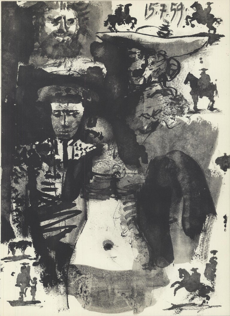 1959 Pablo Picasso 'Study of Bullfighter' Lithograph at 1stDibs