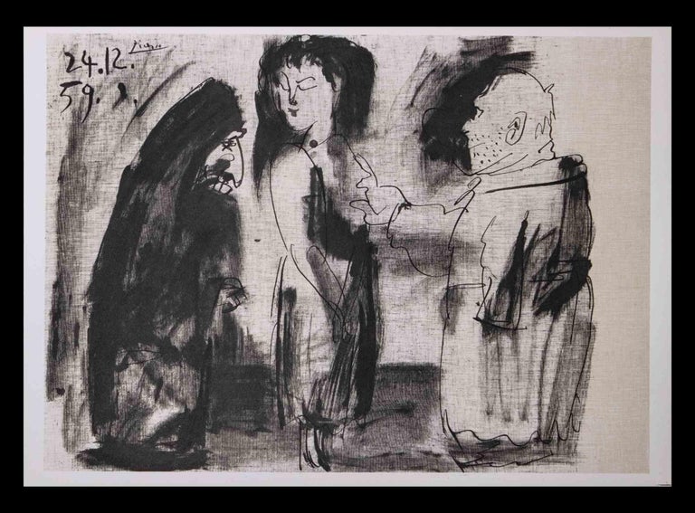 Figures - Photolithograph after Pablo Picasso - 1959 For Sale at 1stDibs
