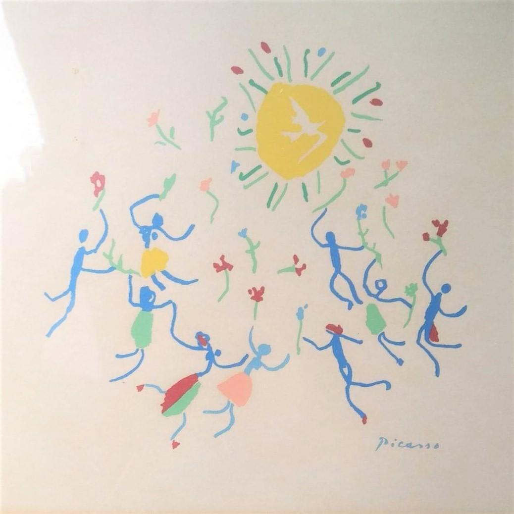 (after) Pablo Picasso - Seated Cubist Woman - Original vintage poster ...