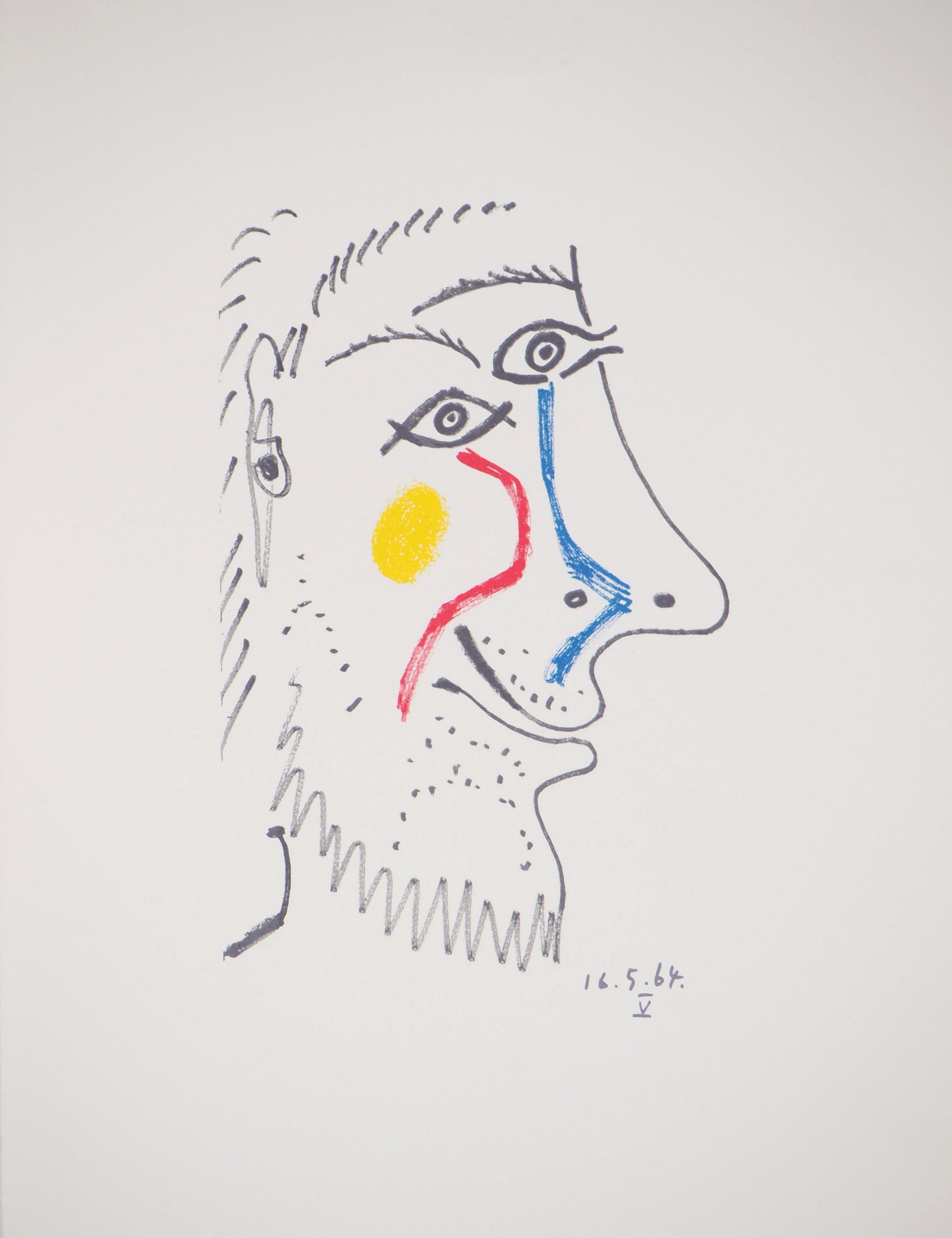 (after) Pablo Picasso - Happy Man with a Beard - Lithograph at 1stDibs ...