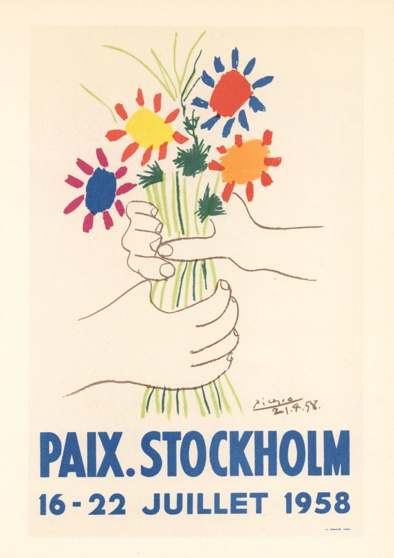 (after) Pablo Picasso - "Paix Stockholm" lithograph poster For Sale at ...